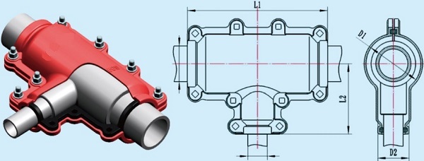 Tee Joint Repair Clamps for Plastic Piping
